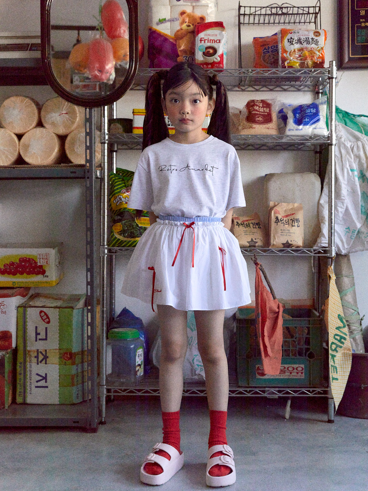 배색 스커트 팬츠_1COLOR (S L JS JL) | 무무즈